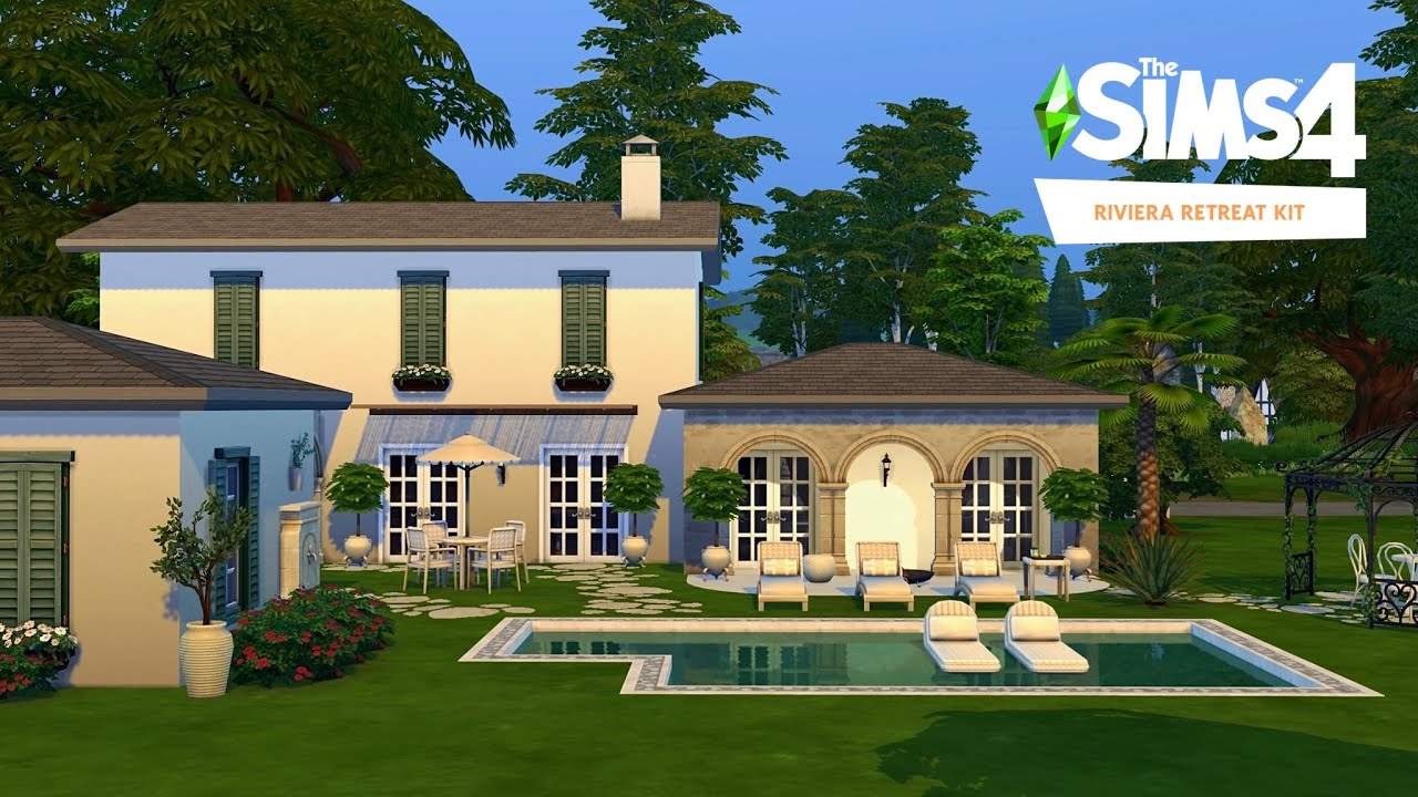 Italian House • Rivieria Retreat Kit • The Sims 4 • No CC | Speed Build ...