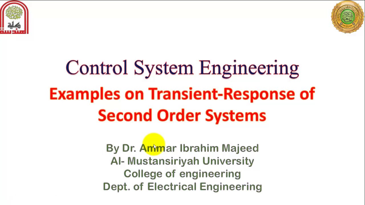 12- Examples on Transient-Response of Second Order Systems ...
