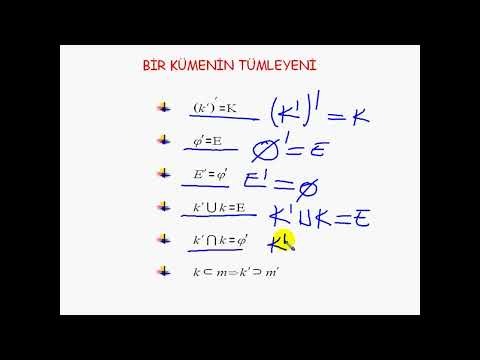 Bir kümenin tümleyeni bölüm 2 - Matematik Dersleri