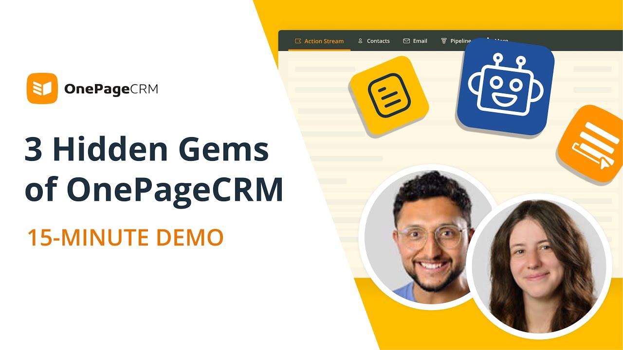 Three Advanced CRM features | CRM Demo | Hidden Gems of OnePageCRM ...