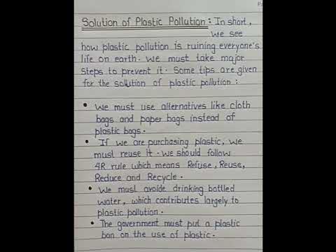 solutions of plastic plastic pollution || solution to plastic pollution ...