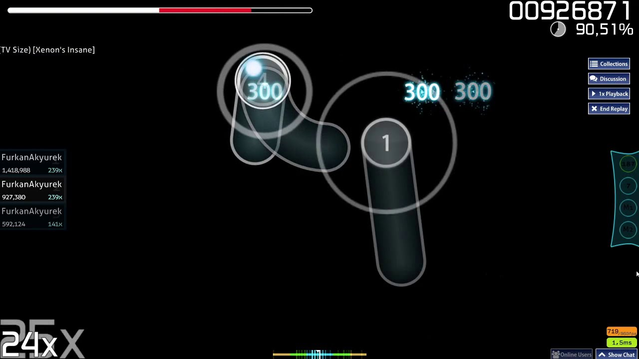 #osu osu 4 star gameplay (4.5) - YouTube