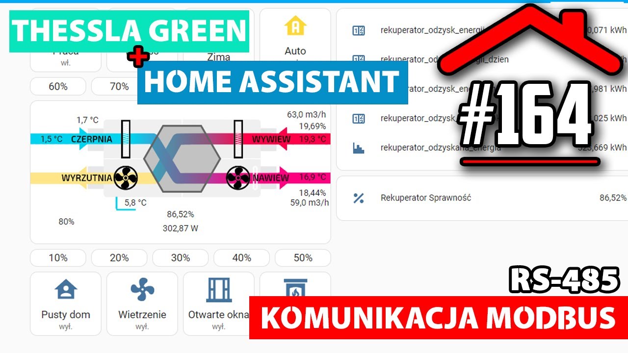 #164 Komunikacja z rekuperatorem Thessla Green z użyciem MODBUS'a i ...