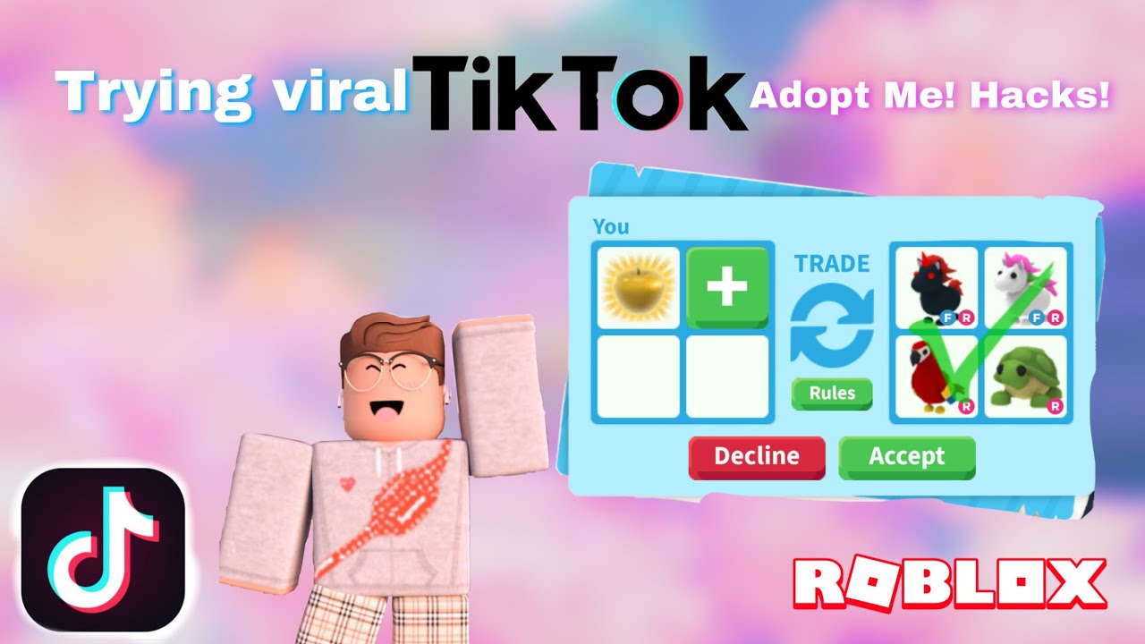 Trying viral Tick Tok adopt me hacks!! - YouTube