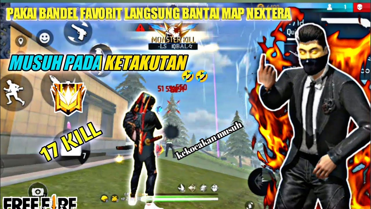 GAMEPLAY FF SOLO PAKAI BANDEL FAVORIT LANGSUNG BANTAI MAP NEXTERA MUSUH ...