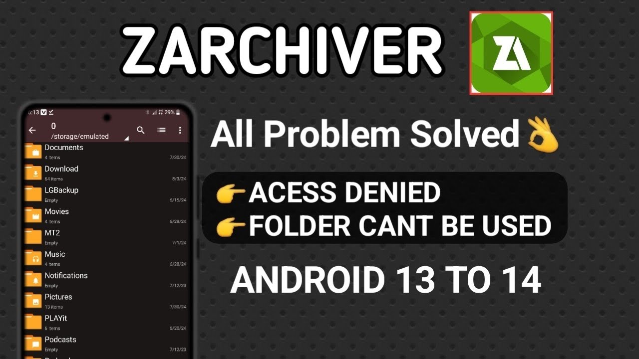 Z Archiver All Problem Solved👌 · Android access Restriction zarchiver · Access Denied Zarchiver ...