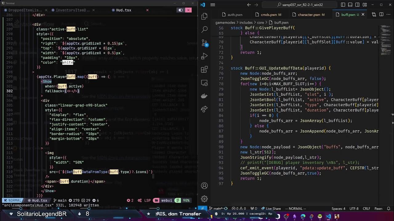 LIVE GTA SAMP Gamemode Development dengan CEF UI Part 20 - YouTube