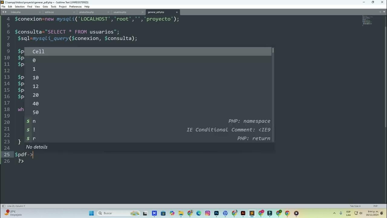 Parte 7 Final Generando Pdf Con Fpdf Php Mysql Base De Datos Dashboard Youtube