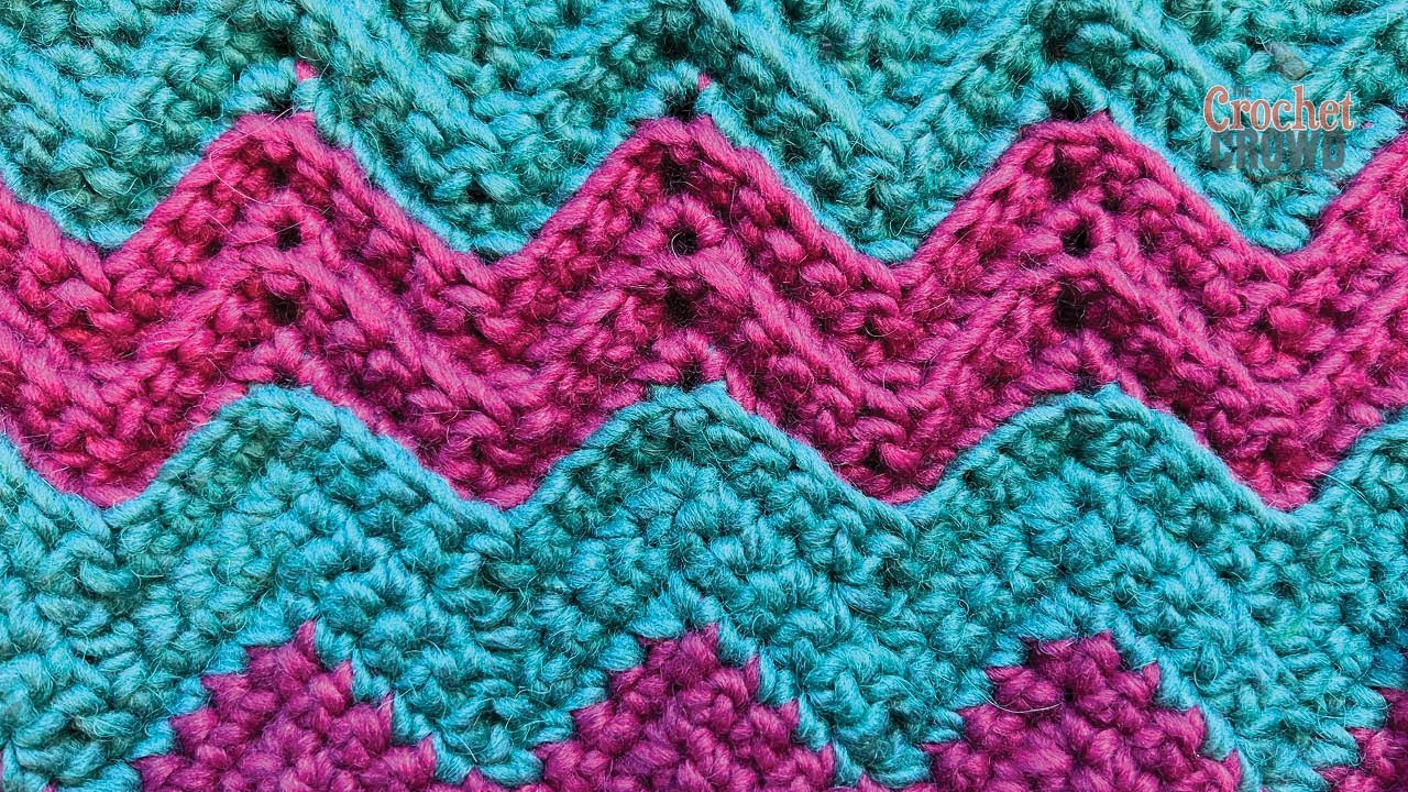 Crochet Tight Chevron Wave Stitch in 2 Ways - YouTube