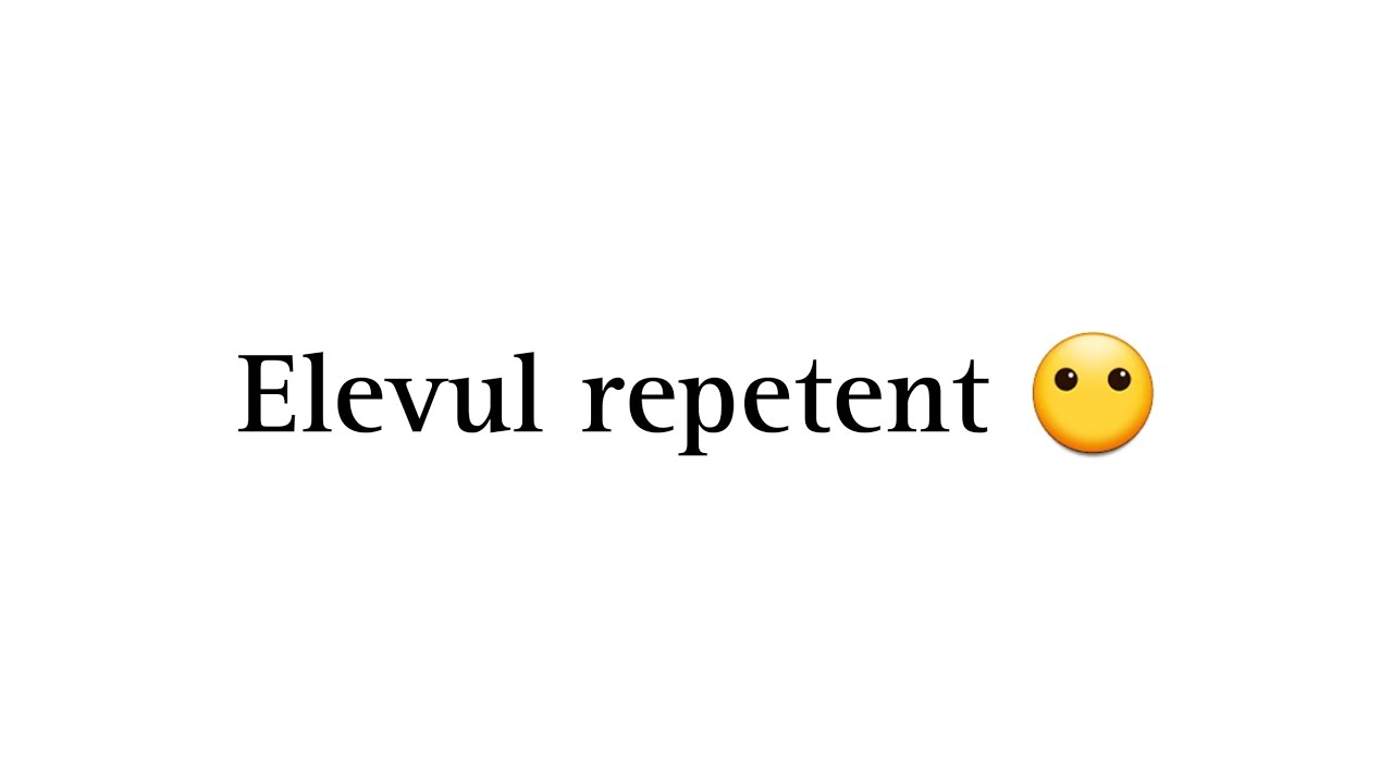IMNUL ELEVULUI REPETENT! - YouTube