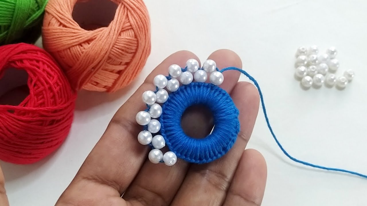 Super Easy Flower Craft ideas with Cotton Thread | Beautiful Flower ...