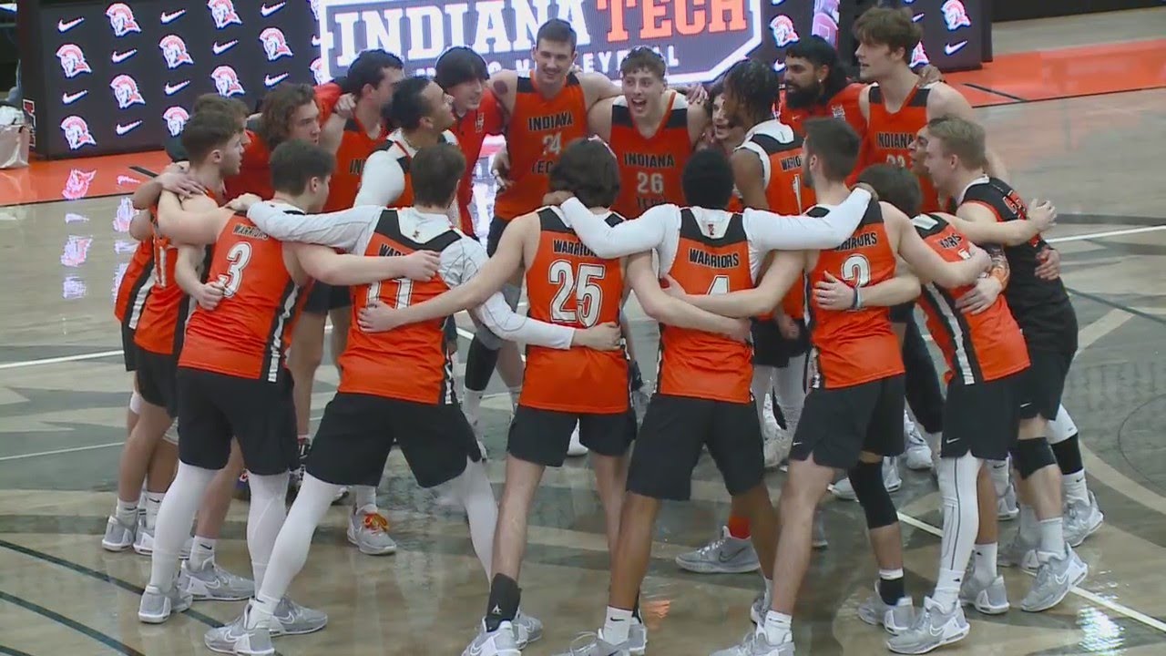 Indiana Tech men's volleyball falls to Lourdes 3-1 on 3/24/23 - YouTube