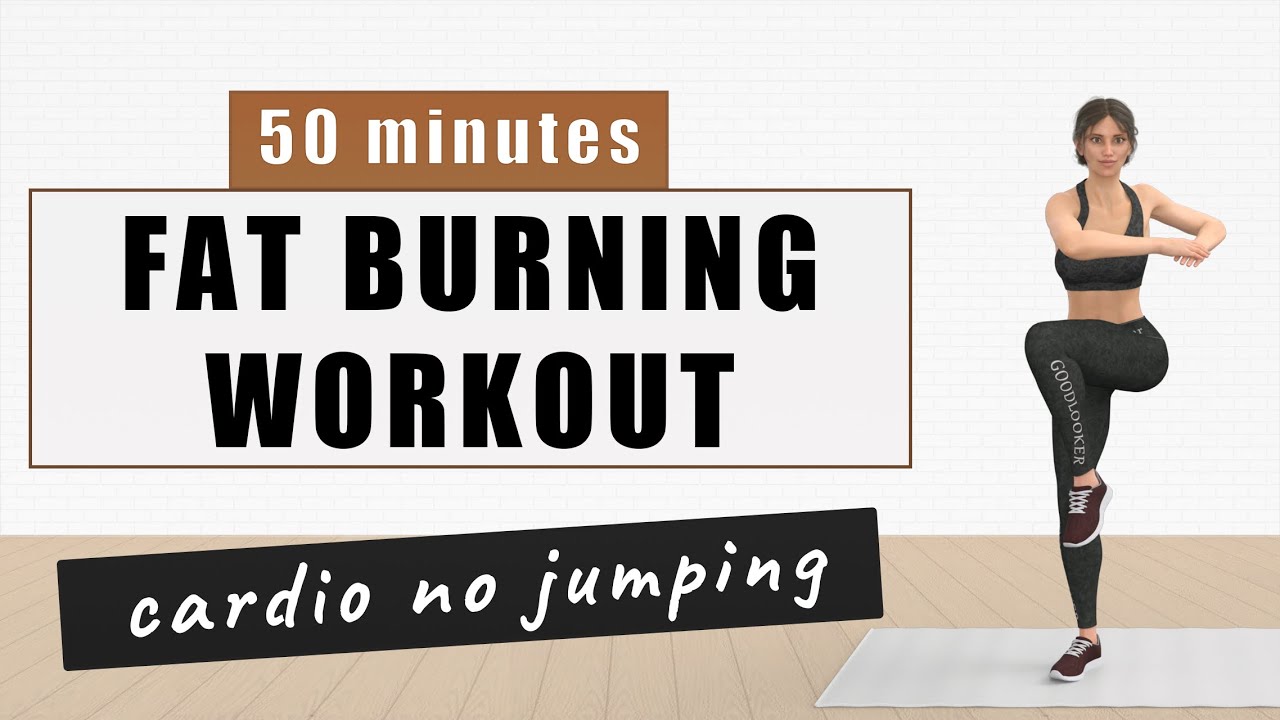 50 min FAT BURNING WORKOUT No Jumping🔥 All Standing No Equipment No Mat ...