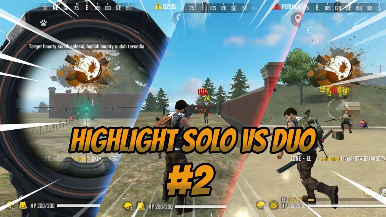 SOLO VS DUO LAGI!!! #2 | FREE FIRE BATTLEGROUNDS - YouTube