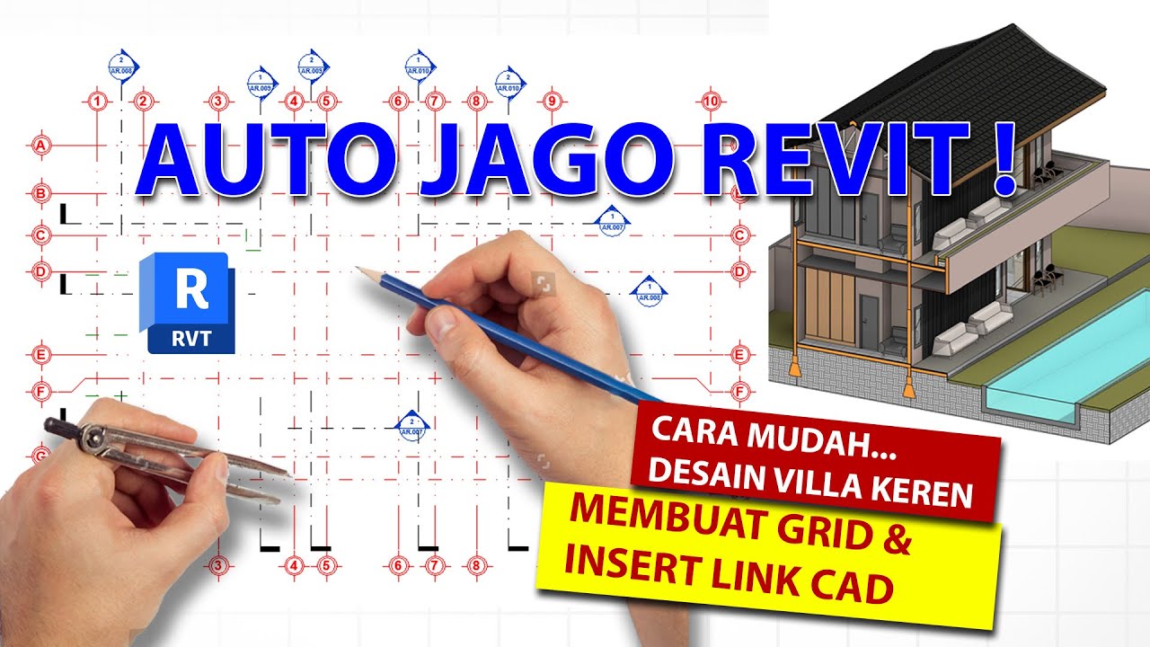 Revit Villa Part 01 | Insert Link Cad & Grid - YouTube