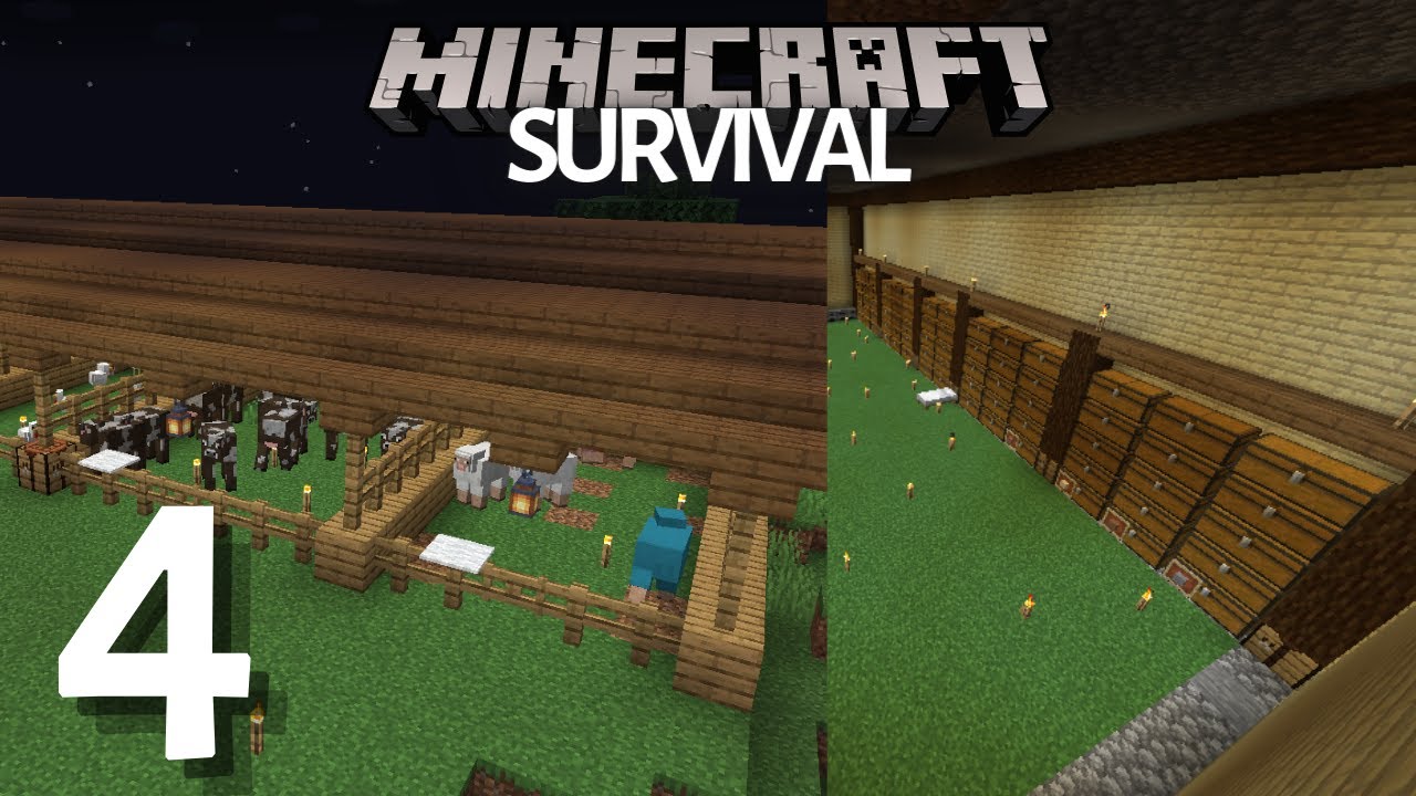 Storage Area + Animal Pens | EPISODE 4 | Minecraft 1.17 Survival Let's ...