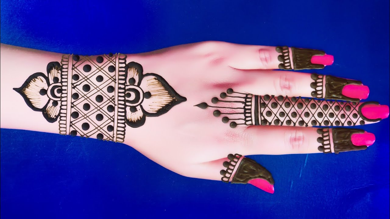 New simple back hand mehndi design| mehandi ka design|mehndi designs ...