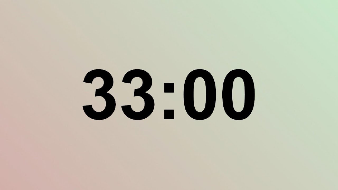 33 Minute Timer with Bomb Blast Finale Countdown with Explosive Finish ...