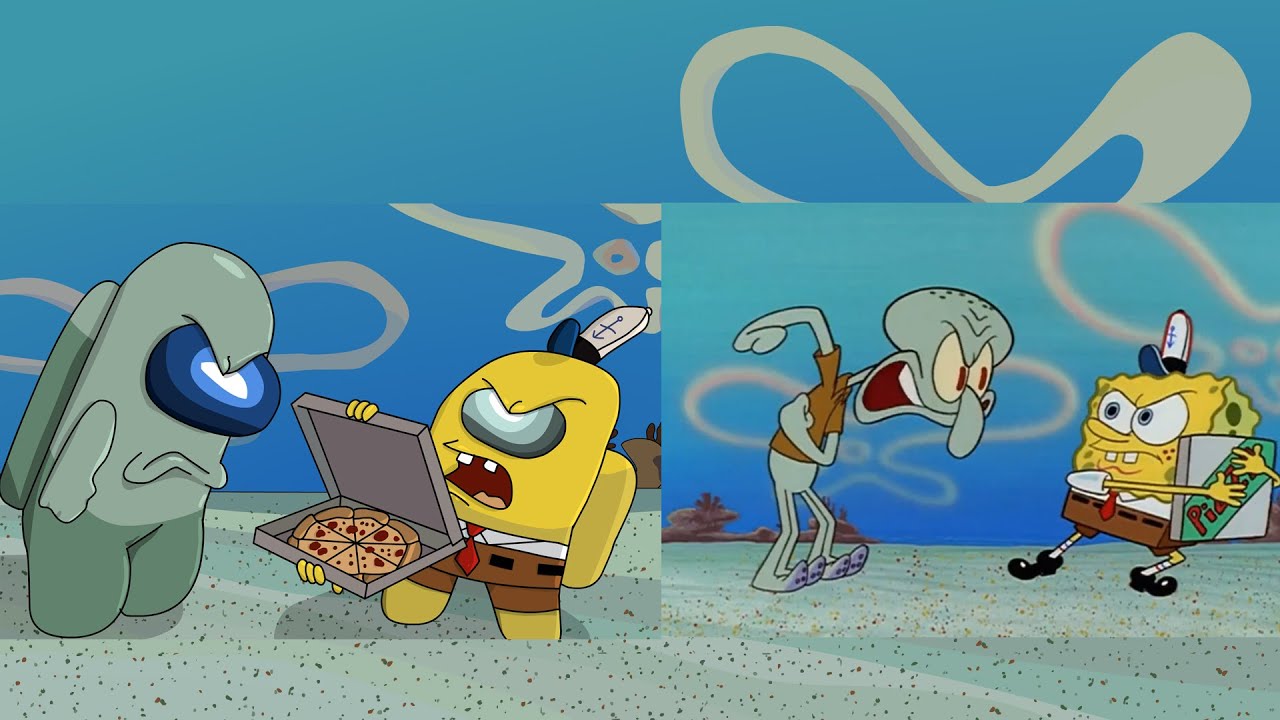 Impostor trying to get a pizza from Not Impostor | Among us - YouTube