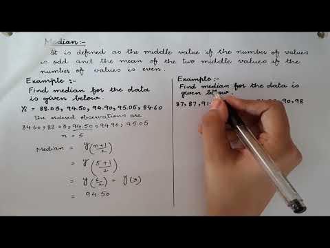 Lecture 10 Median, Solved examples of median - YouTube