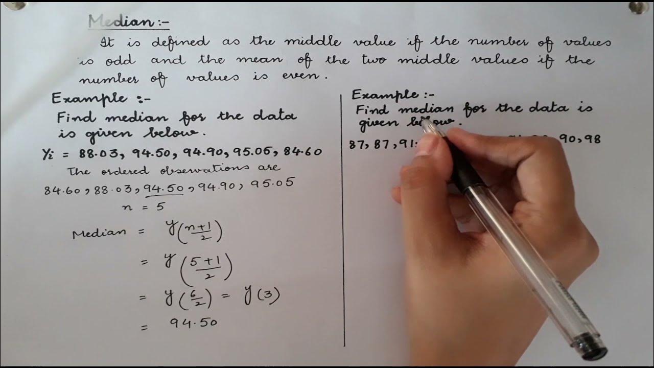 Lecture 10 Median, Solved examples of median - YouTube