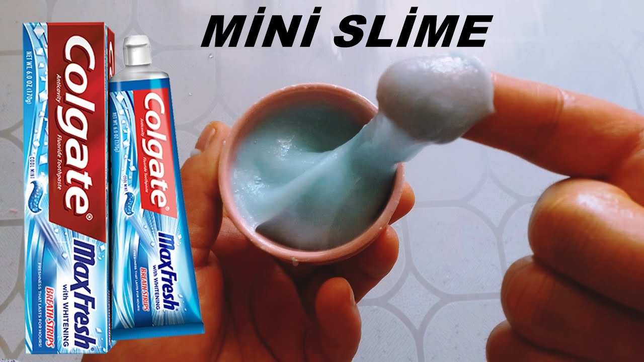 Mini Colgate Slime,Fluffy,RaIsed slime with toothpaste and water ...