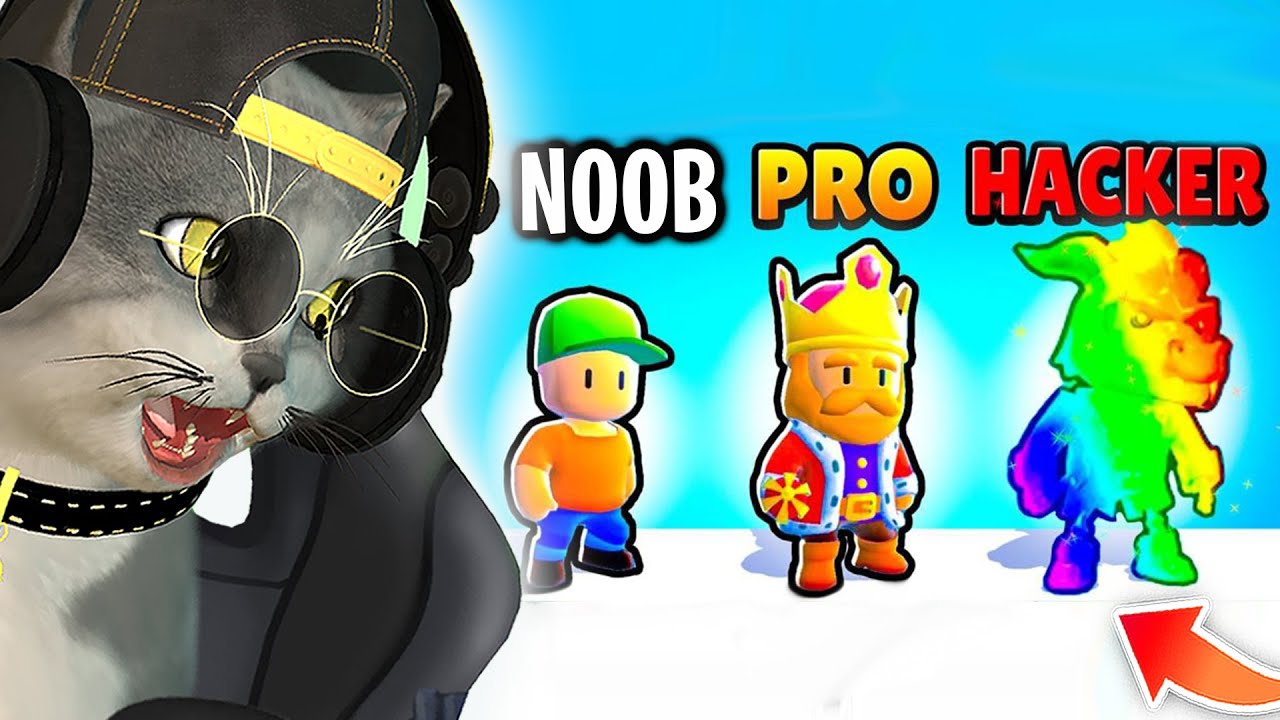 NOOB vs PRO vs HACKER U STUMBLE GUYS!!! - YouTube