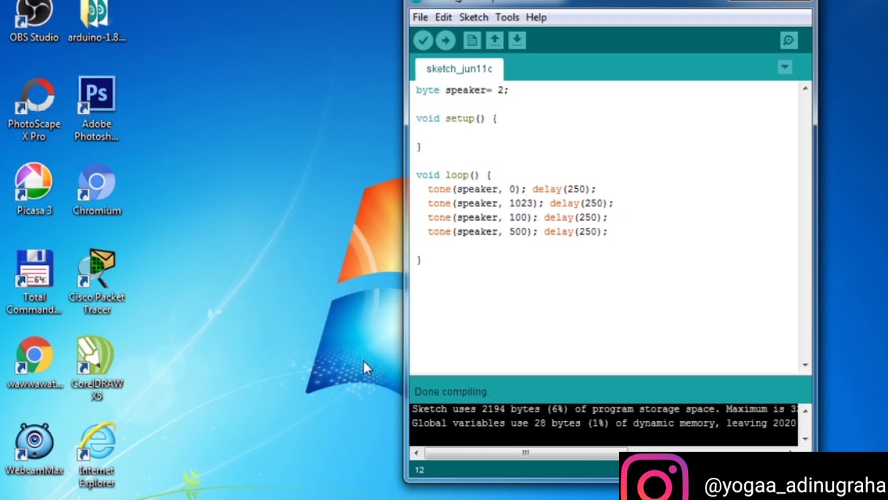 Simulasi Arduino Tangga Nada di Proteus - YouTube