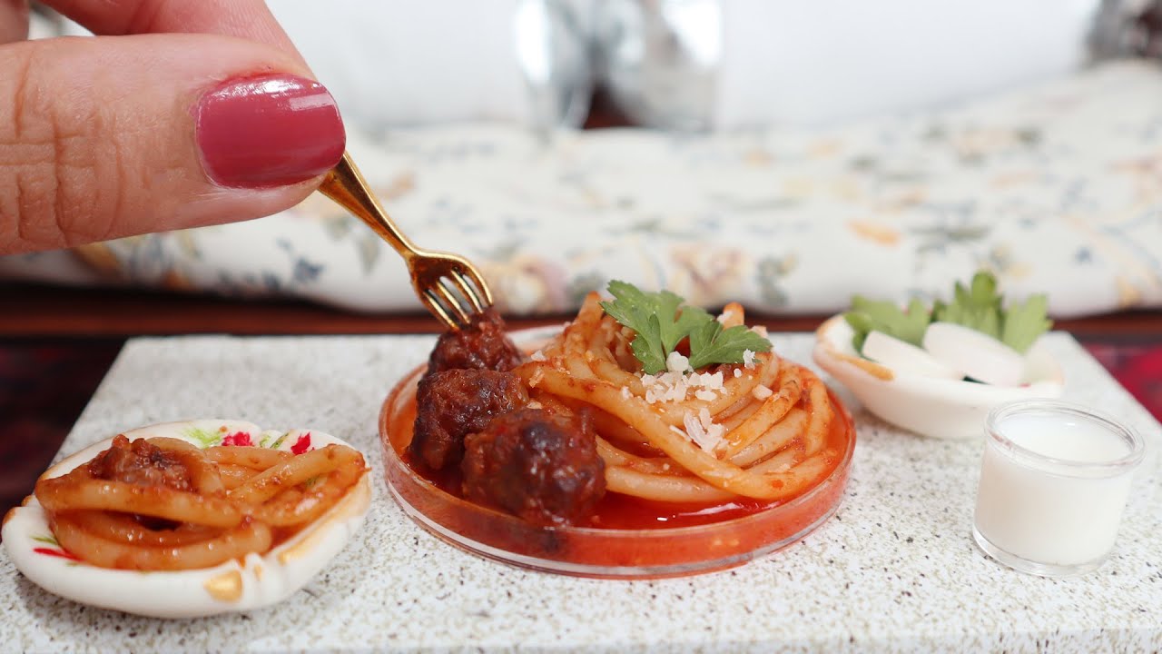 Miniature Spaghetti And Meatballs Recipe | How To Miniature Cooking ...