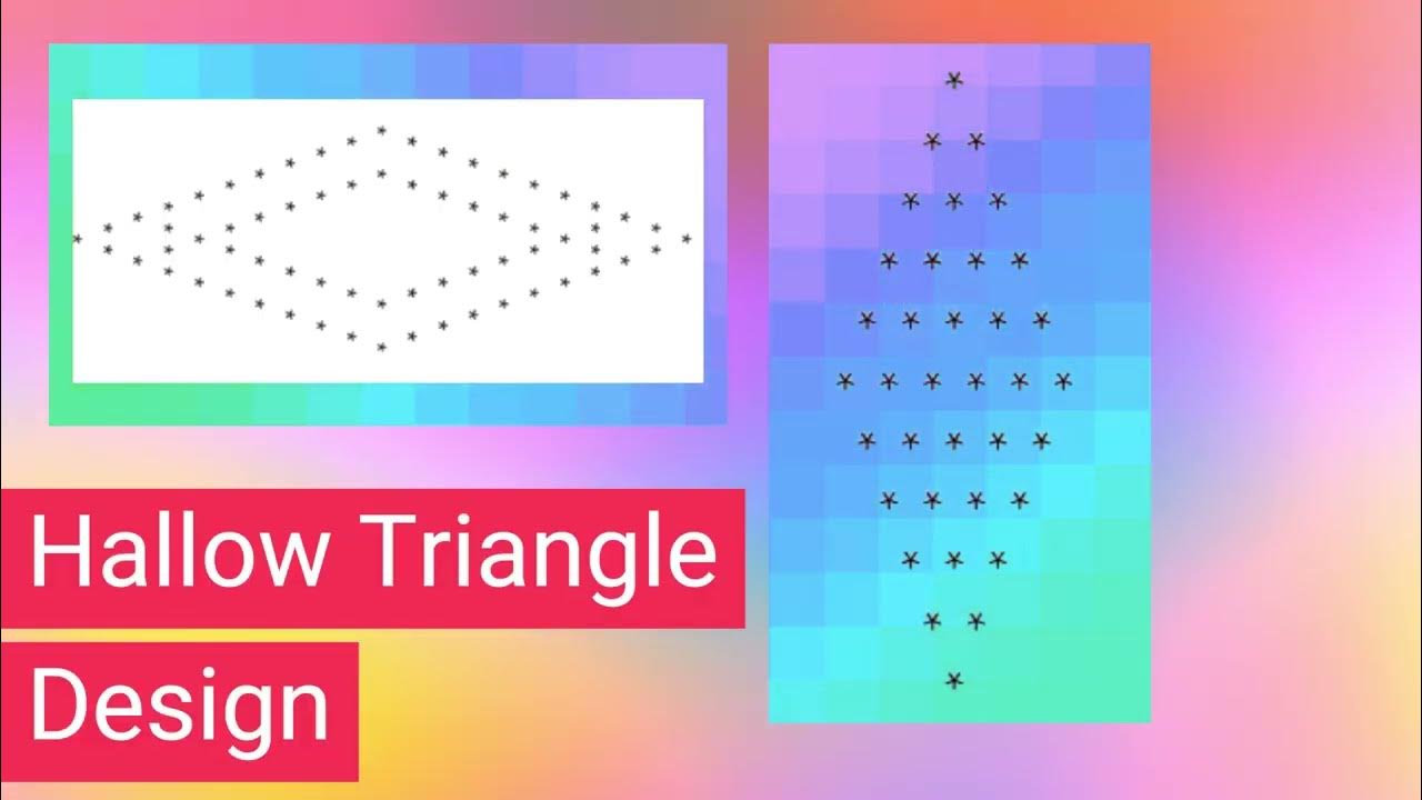 hallow Triangle, JAVA code - YouTube