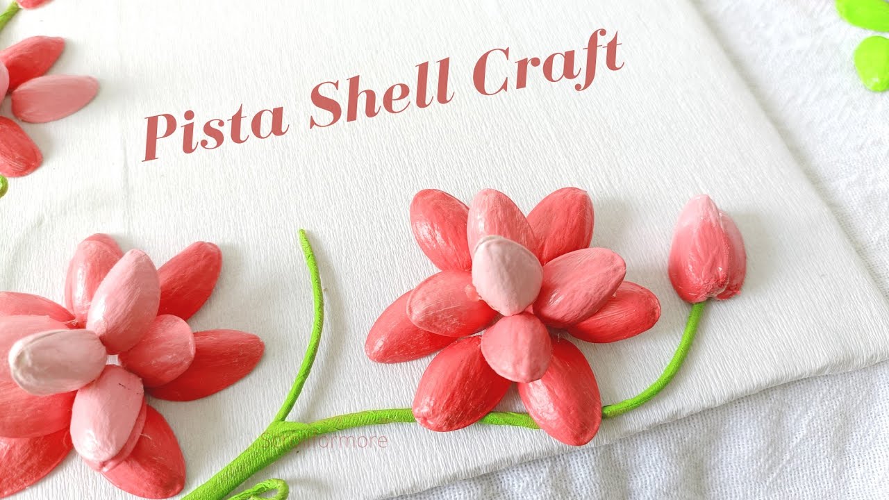 Pista Shell Crafts | Pistachio Shell Décor - YouTube