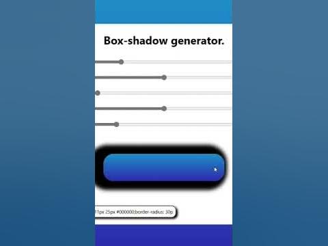 Create shadow box generator using HTML CSS & JavaScript. #frontend #webdevelopment #html #css # ...