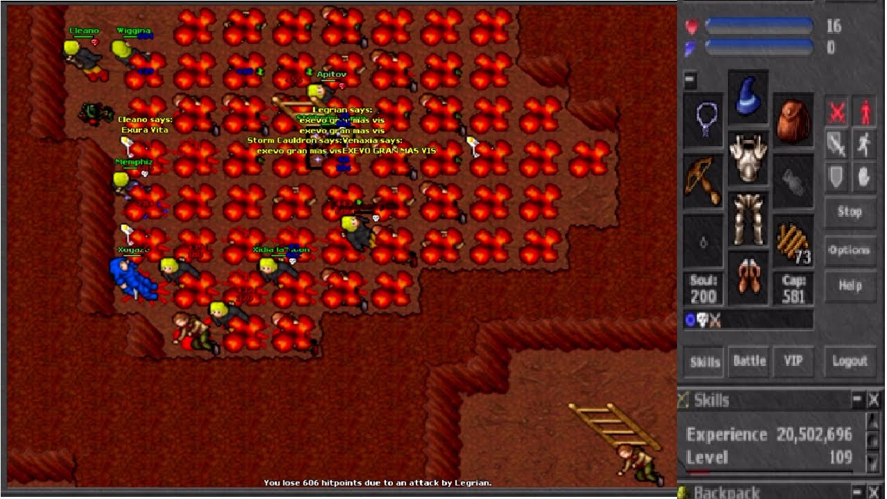 Old Tibia - UE Combo & Epic Battle in Desert Cave (Valoria 2006 7.72 ...