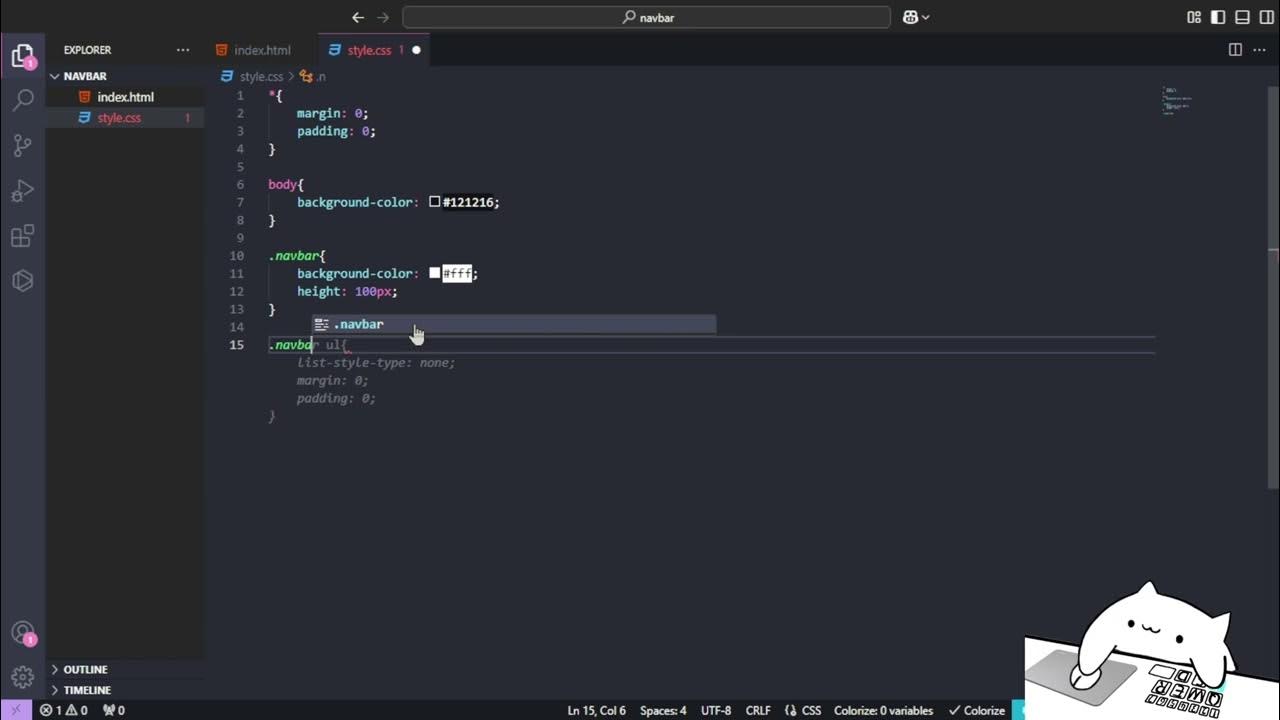 Html And Css Ile Basit Bir Navbar Menü Yapımı Youtube