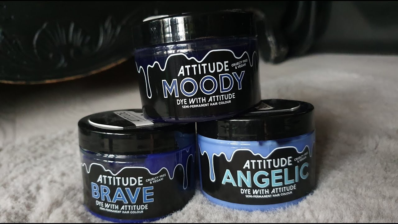 ATTITUDE HAIR DYE Swatches - MOODY, BRAVE, ANGELIC - YouTube