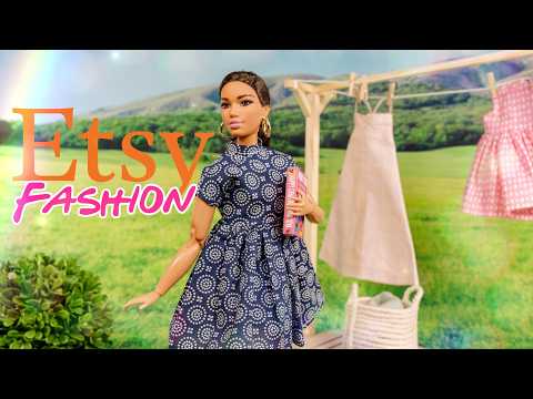 Doll Fashion Haul | Etsy | DIY Mini Clothes Line Made With Wood That Works