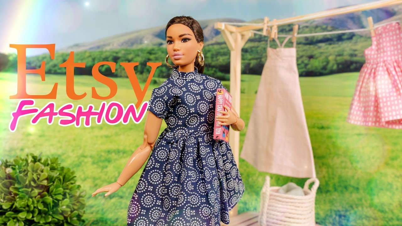 Doll Fashion Haul | Etsy | DIY Mini Clothes Line Made With Wood That ...