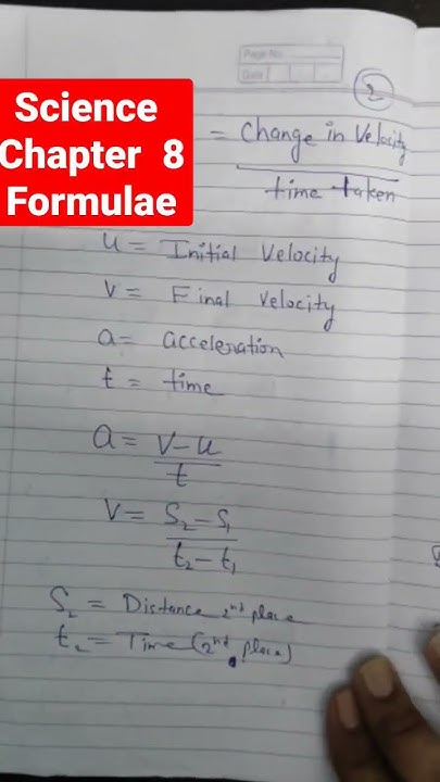 science class 9 motion formulas //2023 exam - YouTube