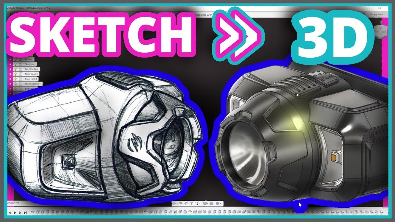 From Concept Sketch to 3D Model - Industrial Design - YouTube