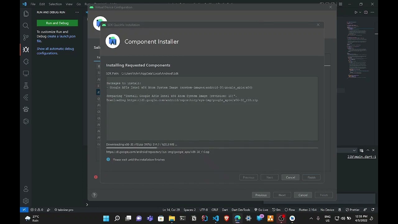 Run Flutter App using AVD (Android Virtual Device) - YouTube