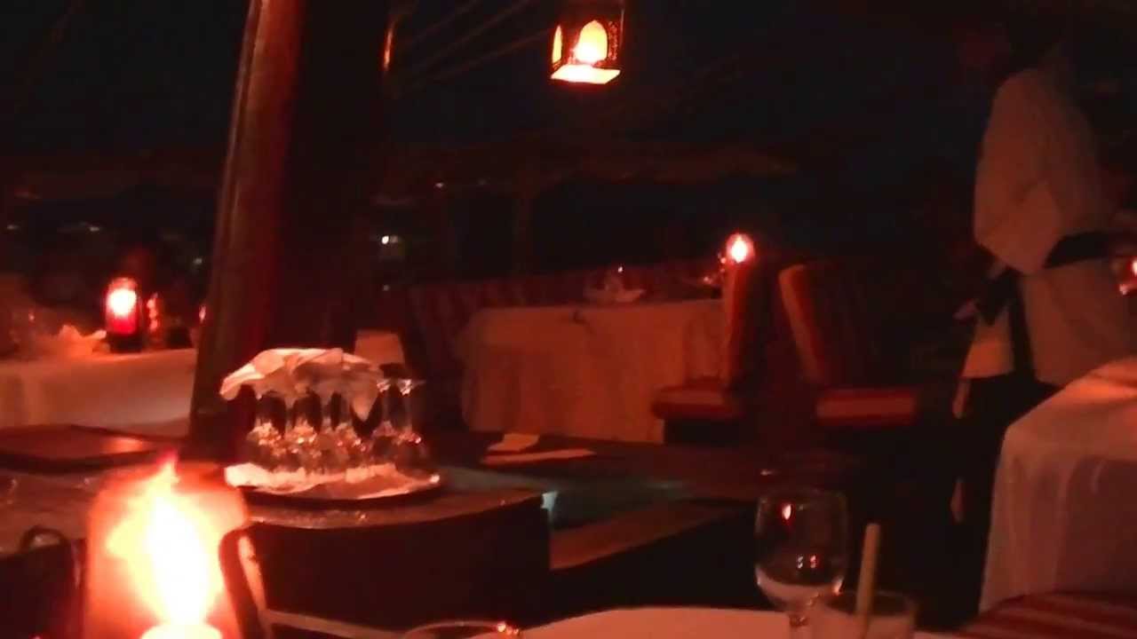 Kenya 2013 :Tamarind dhow ; night trip around Mombasa - YouTube