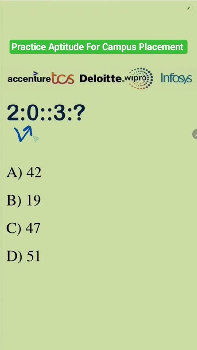 Aptitude For Campus Placement #14 #numberanalogy #reasoning # ...