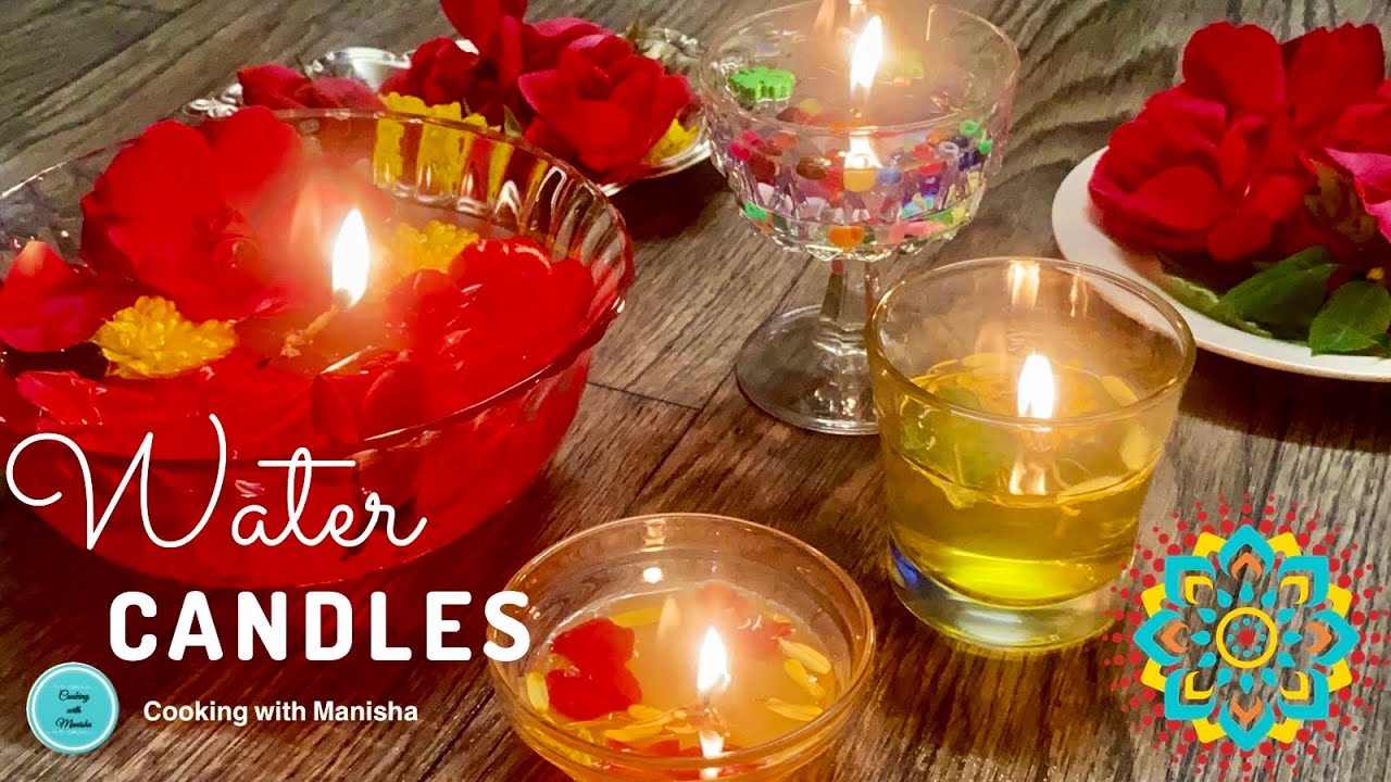 How to make Beautiful Water Floating Candles at home | No Wax Used |# ...