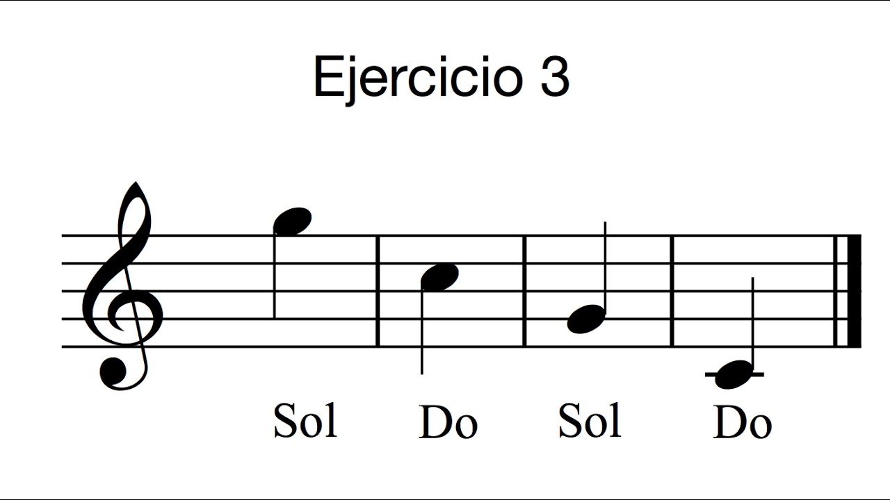 Ejercicio 3 - Cómo leer las notas en Clave de Sol - YouTube
