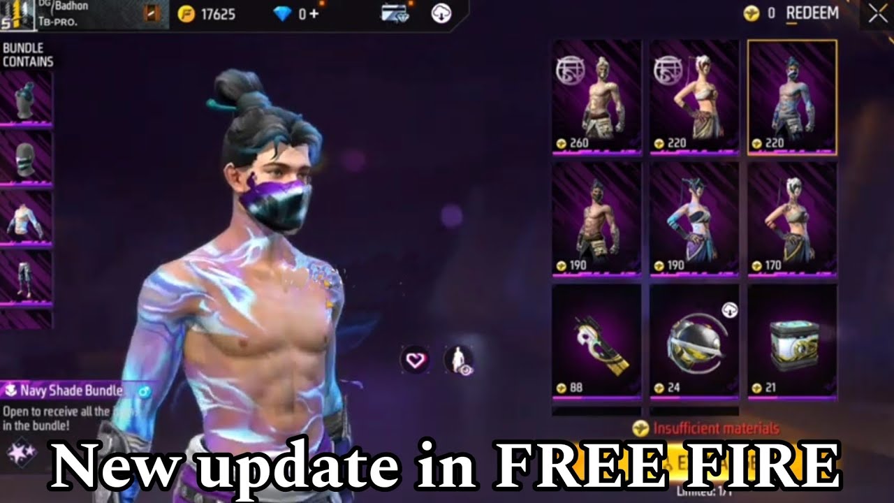 ob 44 FREE fire new update in తెలుగు లో April 14_20 Vijay Telugu gaming ...