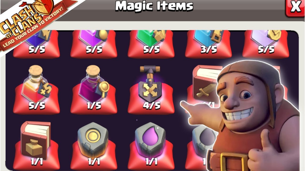 Magic Items Are overflowing , Clash of Clans............... - YouTube