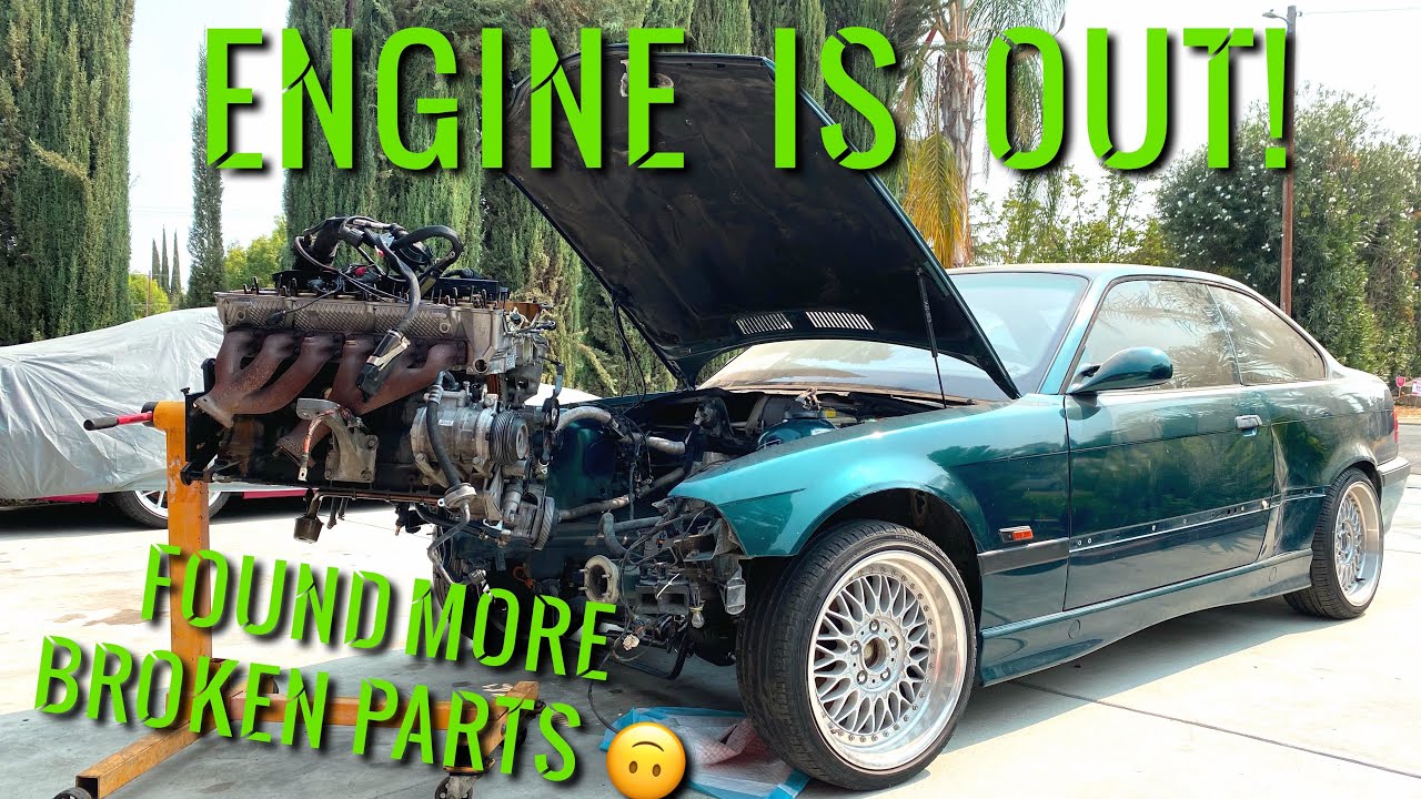 REBUILDING AN E36 M3 PART 4 | PULLING THE ENGINE OUT! - YouTube