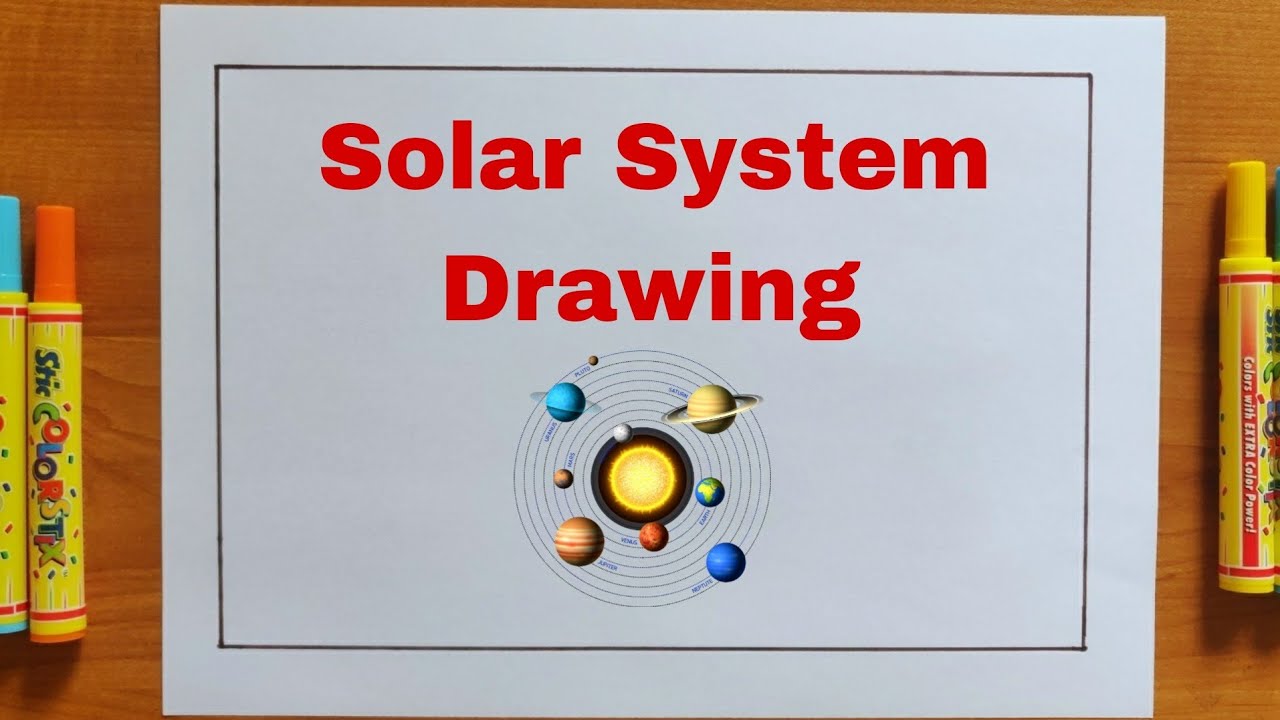 Solar System Drawing / How to Draw Solar System / Solar System Planets ...