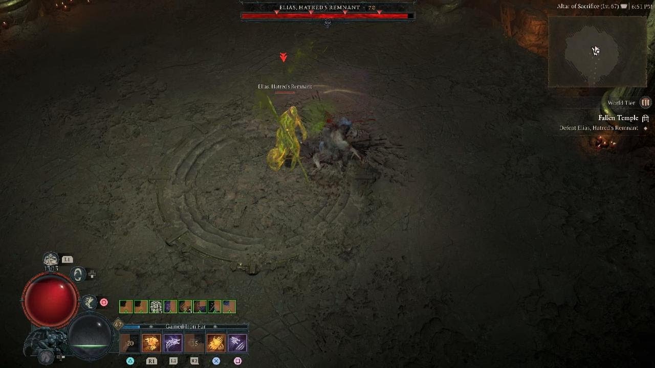 Diablo IV - Druid - Hardcore - WT3 Capstone boss fight at lv 67 - YouTube