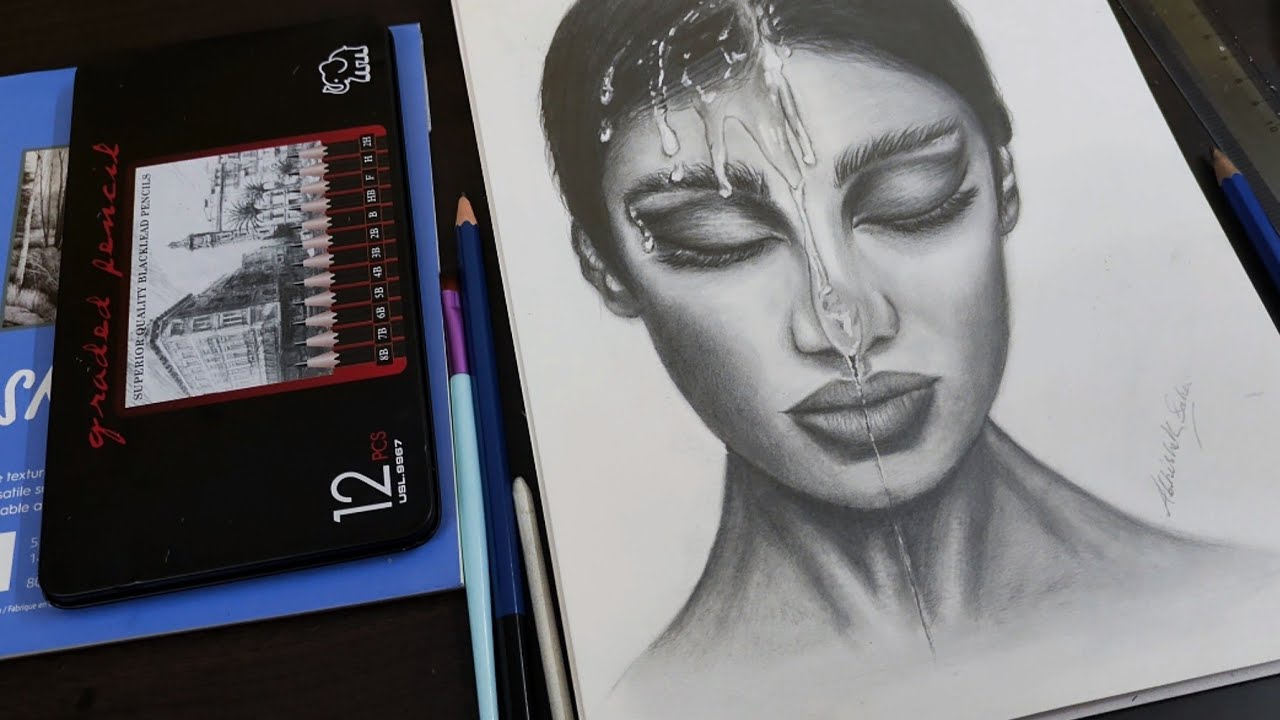 How to make a realistic face || realistic portrait || hyper realistic ...